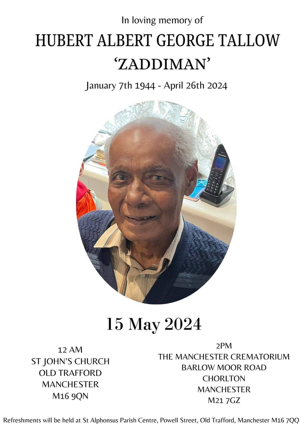 Hubert Albert George Tallow 'Zaddiman' | Radio Diamond