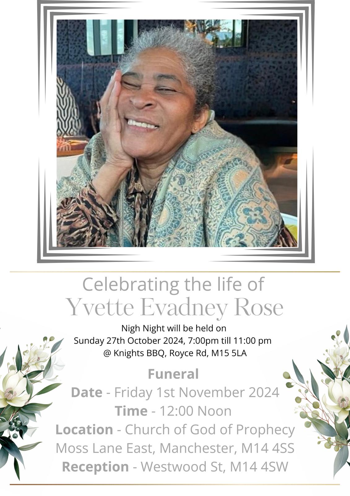 Celebrating the life of Yvette Evadney Rose | Radio Diamond